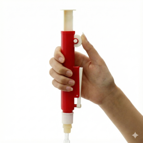 25 mL Pipette Pump - Red | High Capacity Manual Pipettor for ...